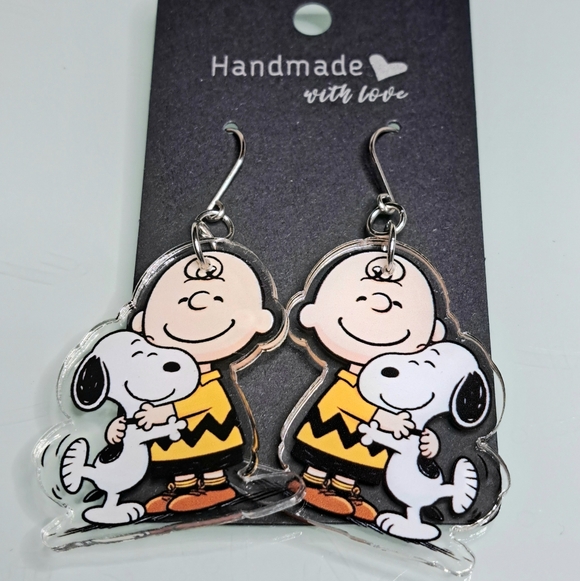Peanuts | Jewelry | Snoopy Charlie Brown Earrings With Stainless Steel ...